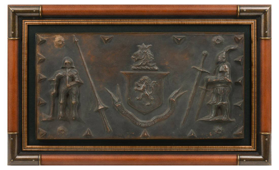Heraldic Bronze Crest Plaque Auction