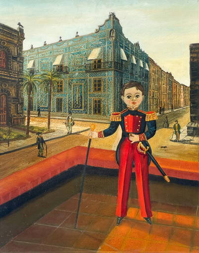 Agapito Labios Big Eyed Boy Painting