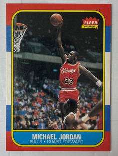 Michael Jordan 1986 Fleer Nba Rookie Card Mint