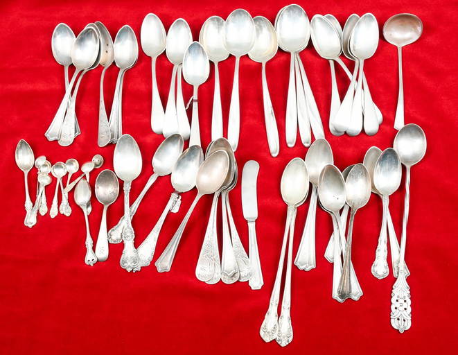 Large Sterling Silver Spoon Collection