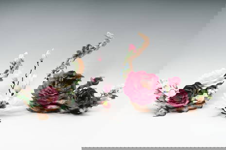 3 Piece Boehm Porcelain Flowers