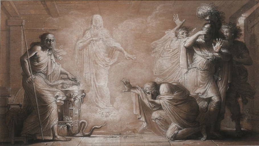 Louis Lafitte Saul And The Witch Of Endor Drawing