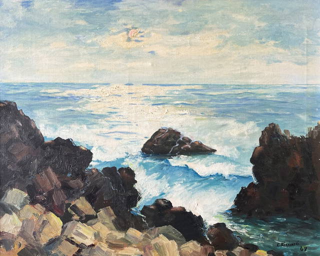 Cesare Ricciardi Painting Coastal Surf