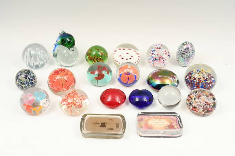 20 Pc. Art Glass Paperweights Collection