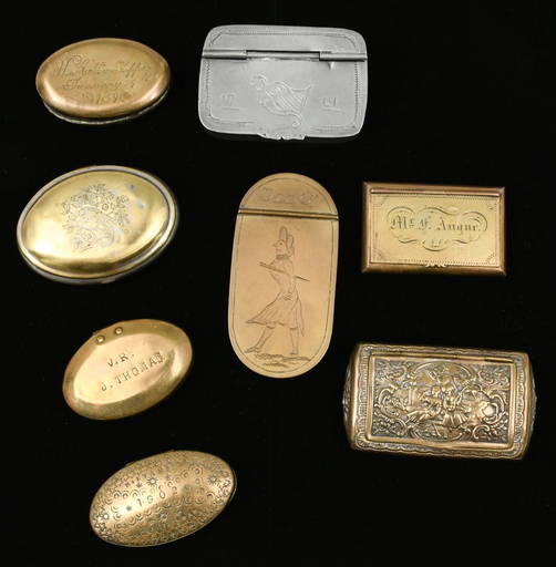 8 Pc. English Snuff Boxes