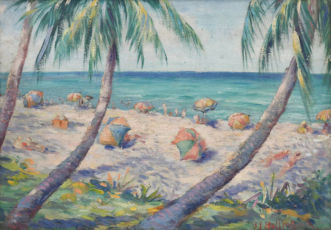 Jj Hollenbeck Beach Painting Auction