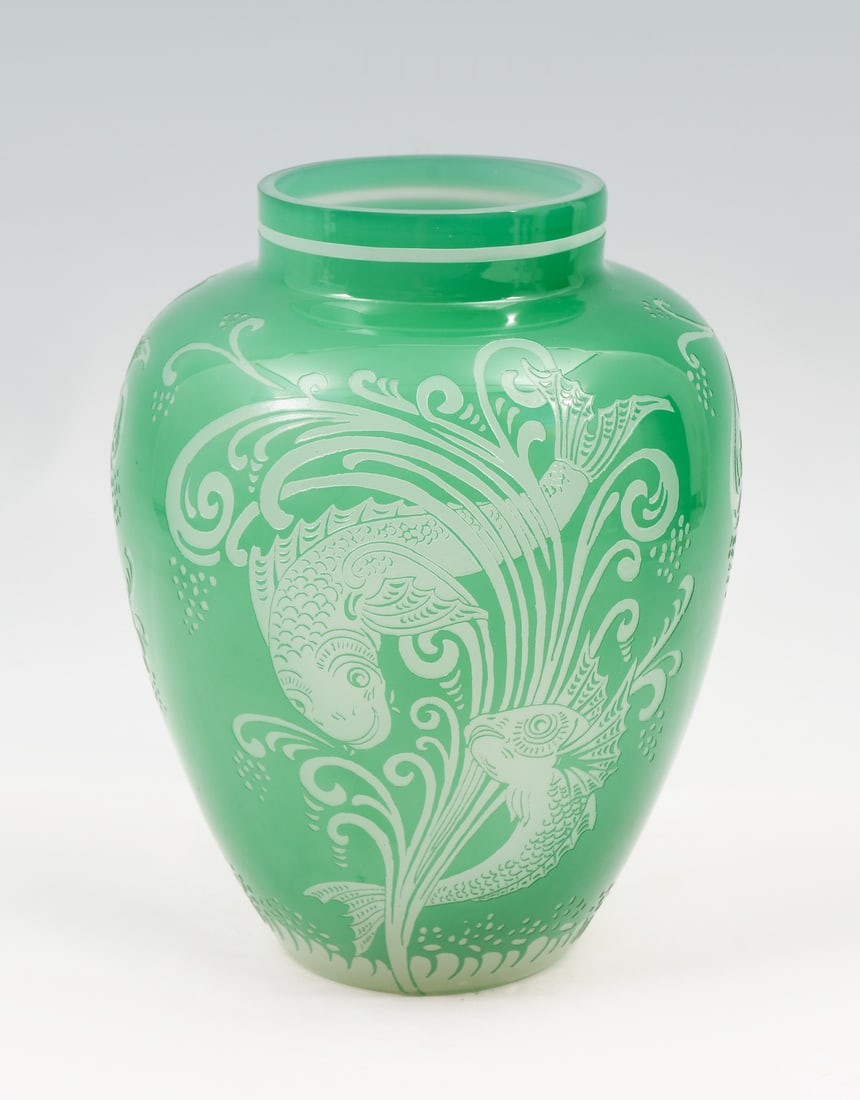 Steuben Acid Cut-back Vase Form #6272 Auction