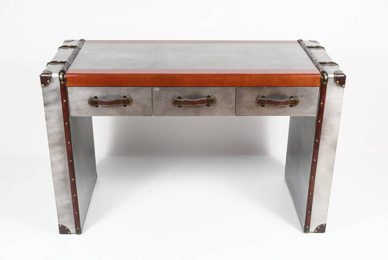 Restoration Hardware Style Steamer Trunk Desk