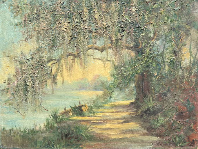 Carlotta Walker "on The Ormond Road" Florida Paint