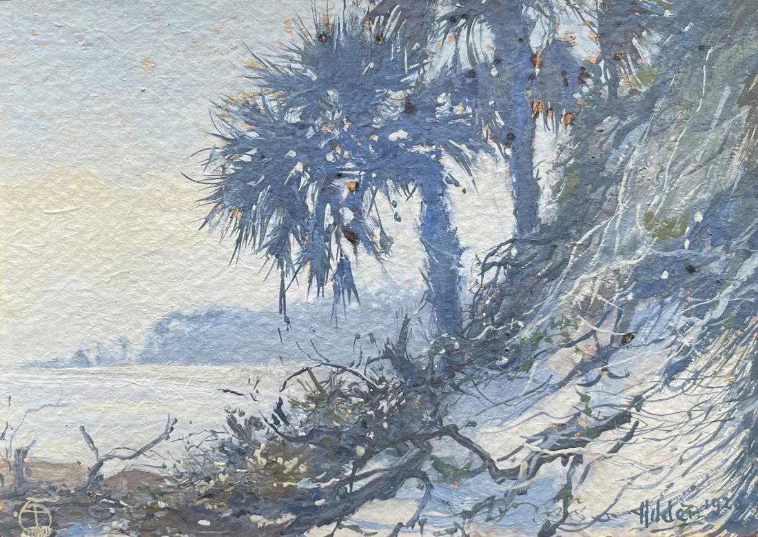 Howard Hilder Florida Beach Painting Auction