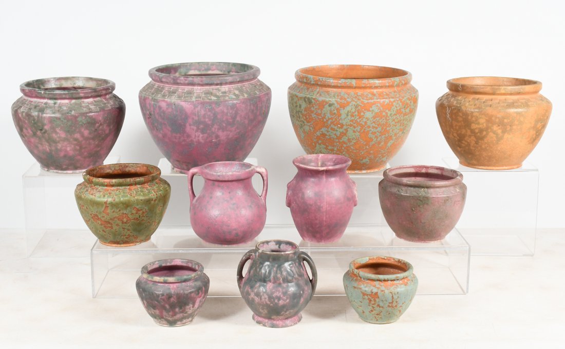 9 Pc. Burley Winter American Pottery Auction