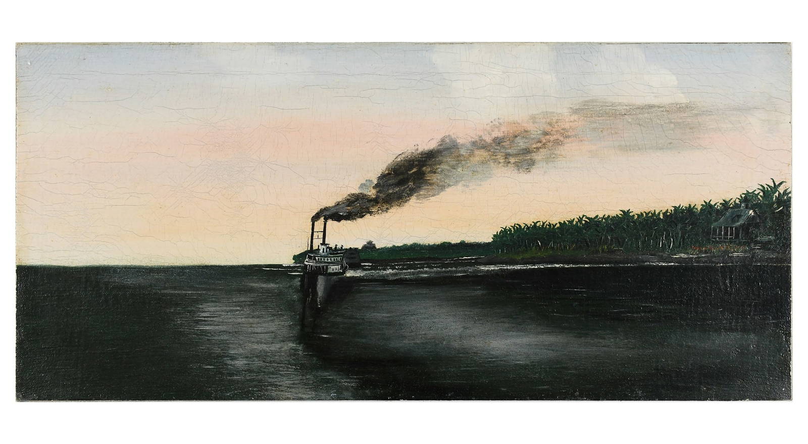 Two-stack Steamer Lake Okeechobee Painting Auction