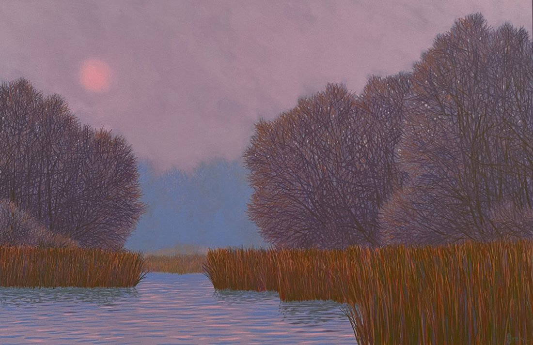 Philip Sybal Pike Marsh Painting Auction