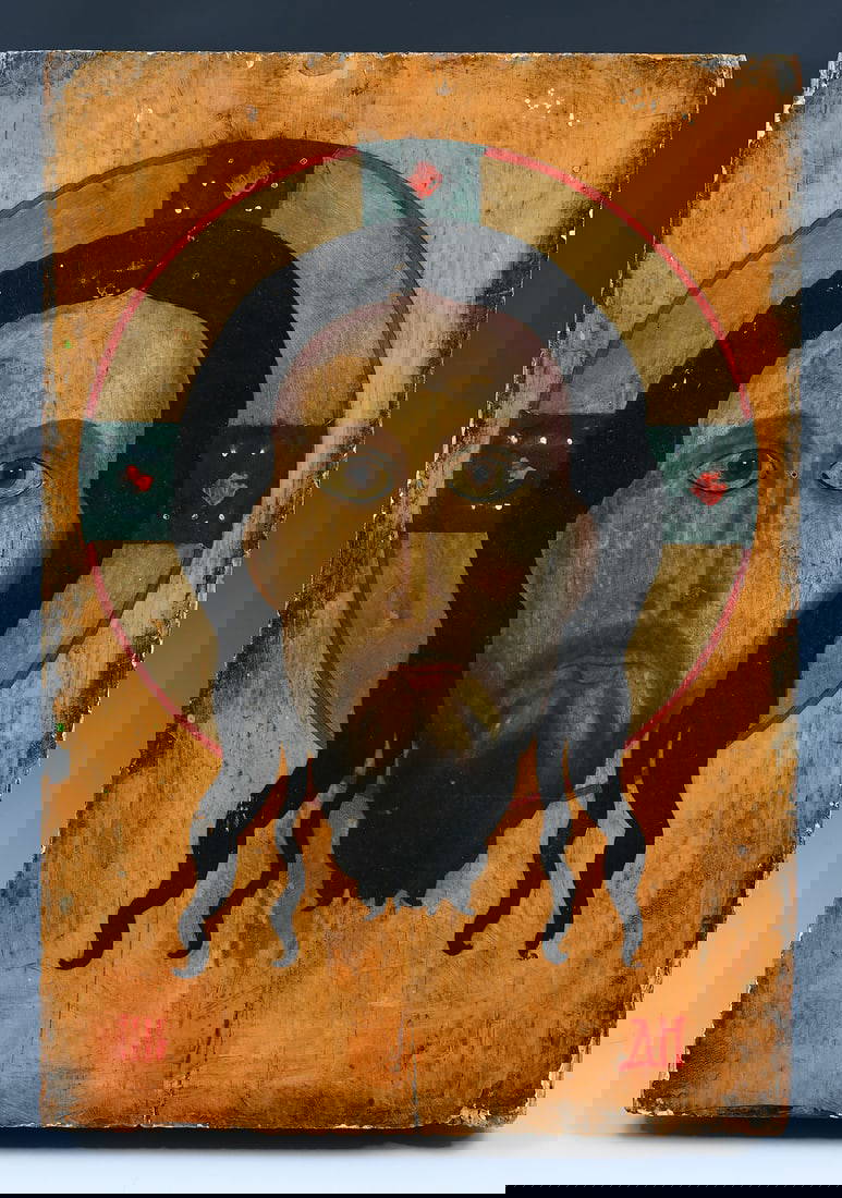 Interesting Early Icon With Christ Auction