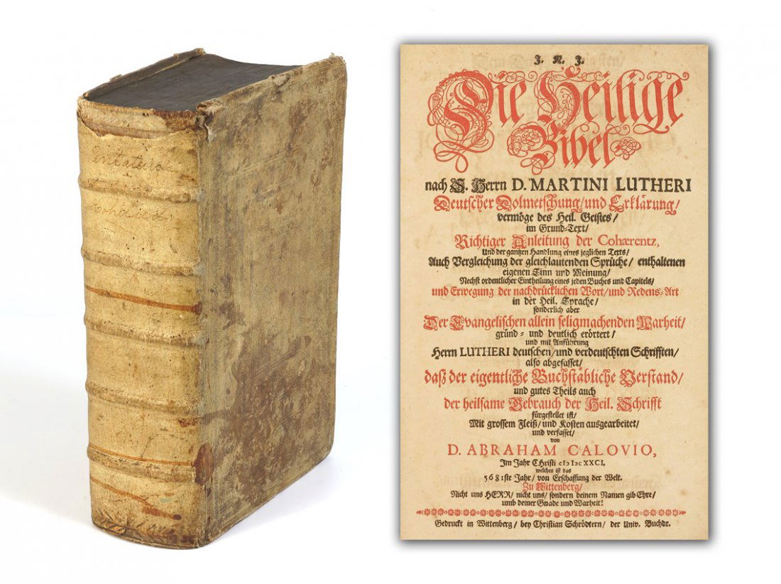 10: 17TH CENTURY GERMAN CALOVIUS CALOV BIBLE 1681