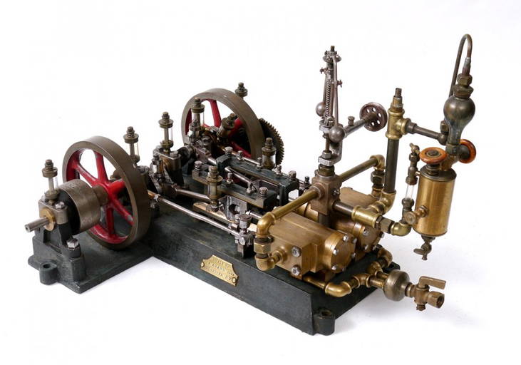 1914 Twin Cylinder Model Steam Engine Nevada