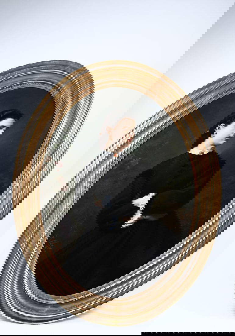 J. Simler Oval Portrait Of Young Woman Auction