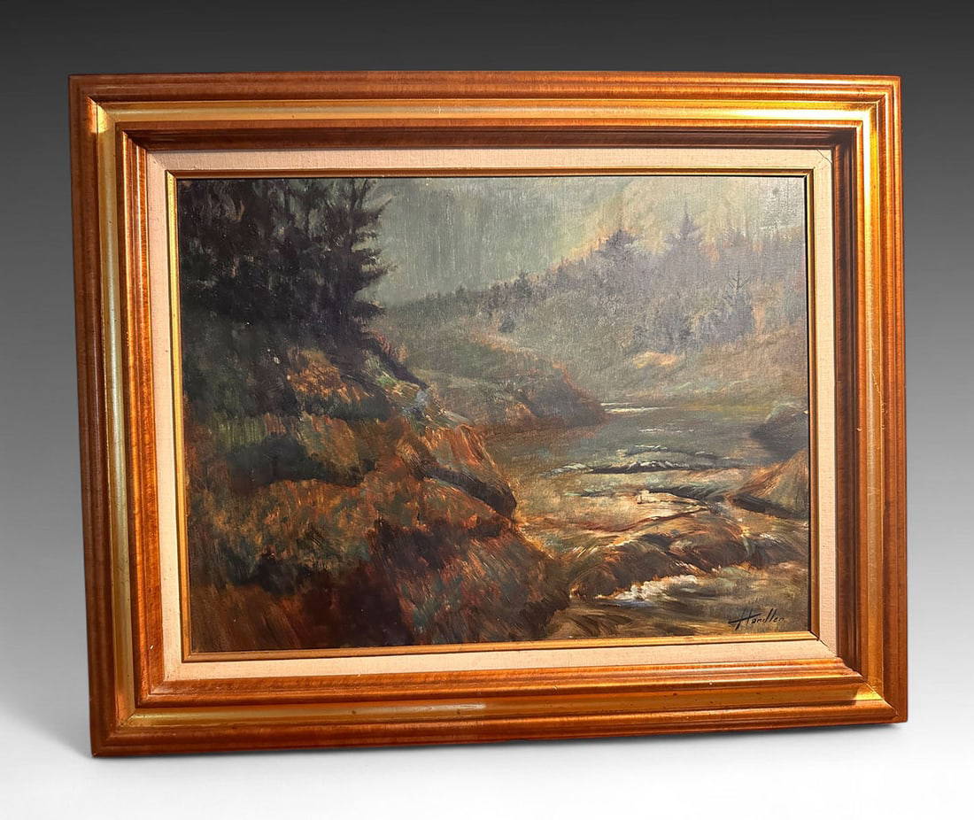 Frank Handlen Wilderness River Painting Auction