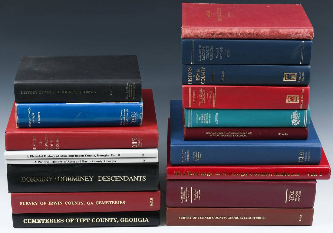 Lot Of 18 Hardcover Georgia History Books Auction