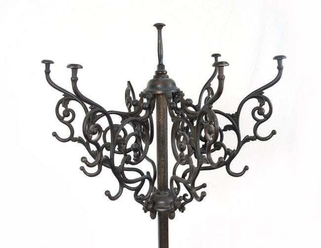 CAST IRON VICTORIAN COAT RACK : Lot 451