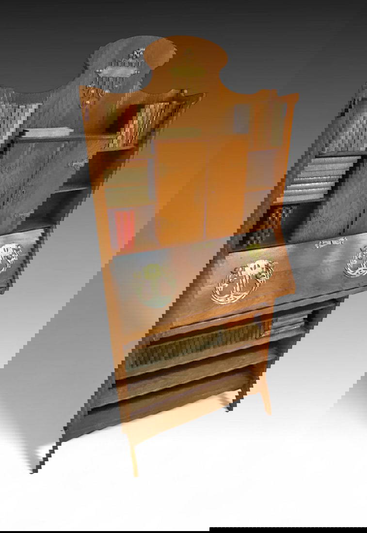 Secessionist Arts & Crafts Metal Mounted Bureau Auction