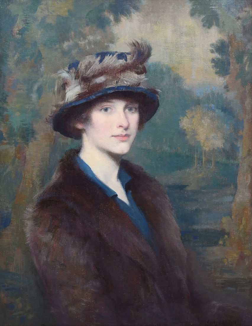 Carl Nordell Portrait Painting "the Wanderer" Auction