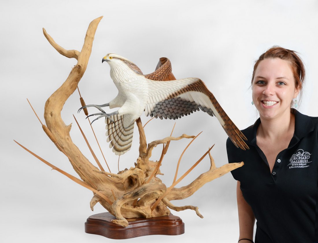JIM OWENS OSPREY WOOD CARVING - Jun 23, 2013 | Burchard Galleries Inc in FL