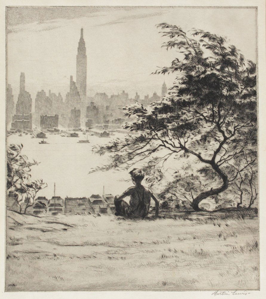 RARE MARTIN LEWIS ETCHING "FROM HOBOKEN HEIGHTS" - Aug 25, 2013 ...
