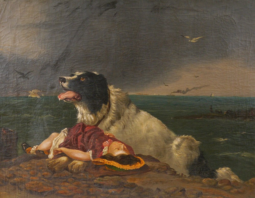 LARGE PAINTING "SAVED" AFTER LANDSEER