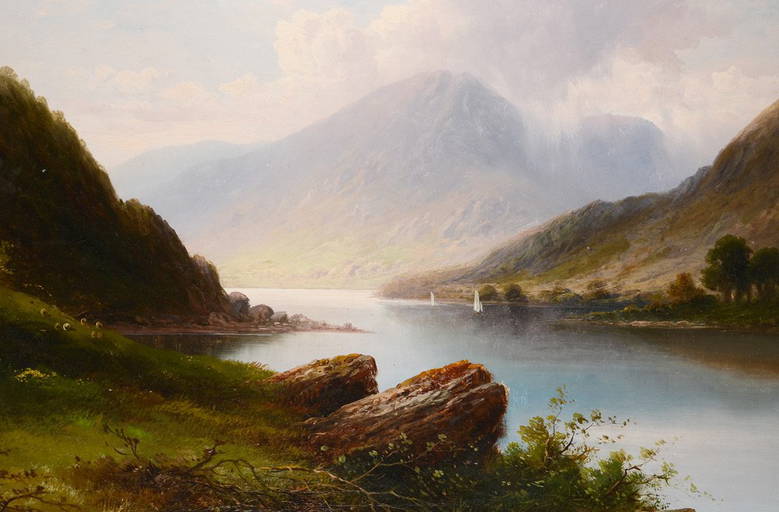 Victor Rolyat Highland Landscape Painting