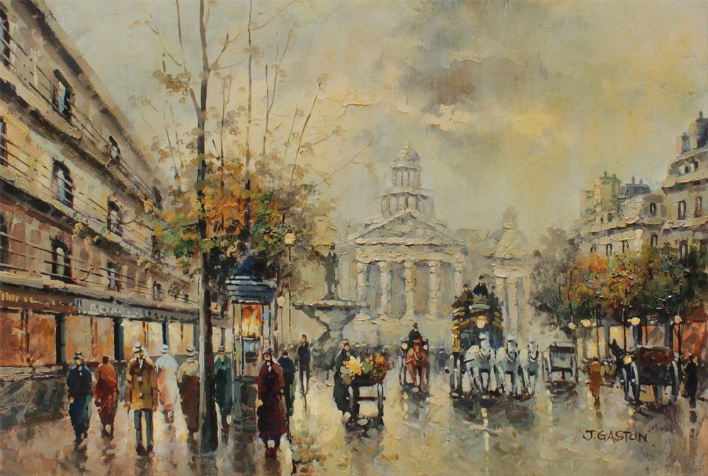 J. GASTON PARISIAN PAINTING - Jun 22, 2014 | Burchard Galleries Inc in FL