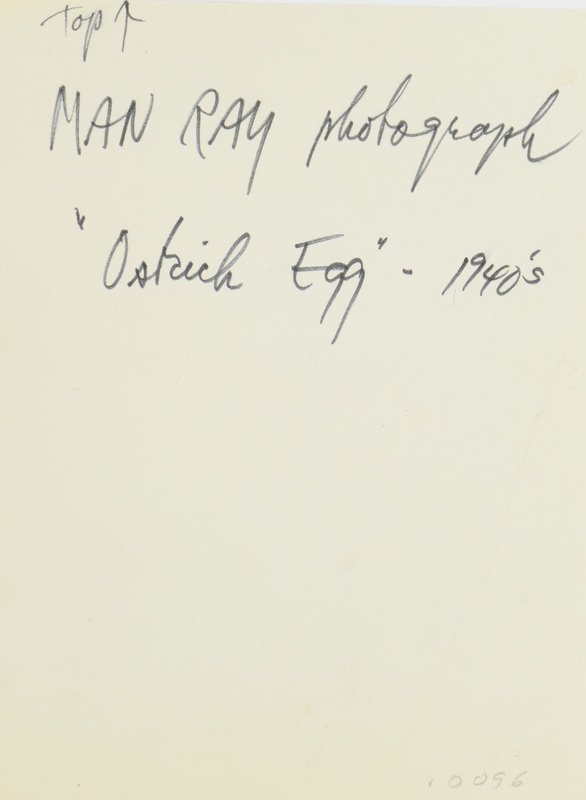 OSTRICH EGG PHOTOGRAPH MAN RAY? - Jul 20, 2014 | Burchard Galleries Inc ...