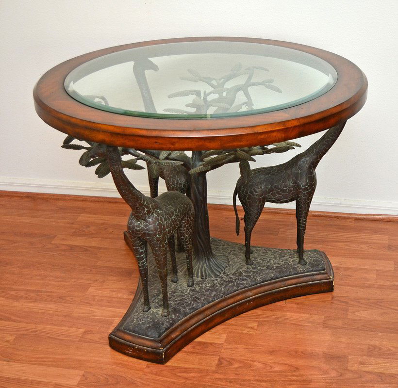 FIGURAL GIRAFFE SIDE TABLE