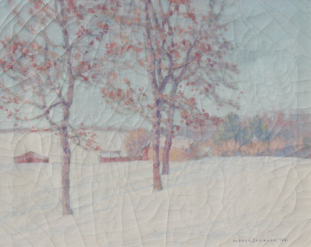 ALFRED JANSSON WINTER LANDSCAPE PAINTING - Nov 16, 2014 | Burchard ...