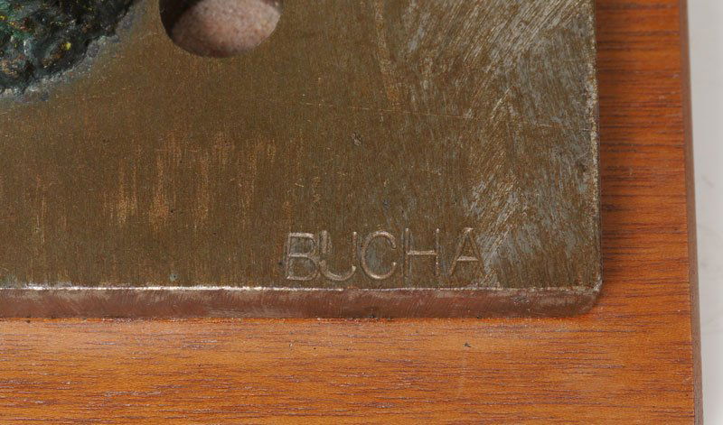 MIKE BUCHA BRONZE FISH SCULPTURE