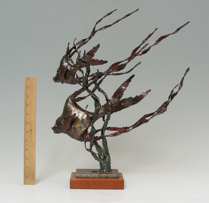 MIKE BUCHA BRONZE FISH SCULPTURE
