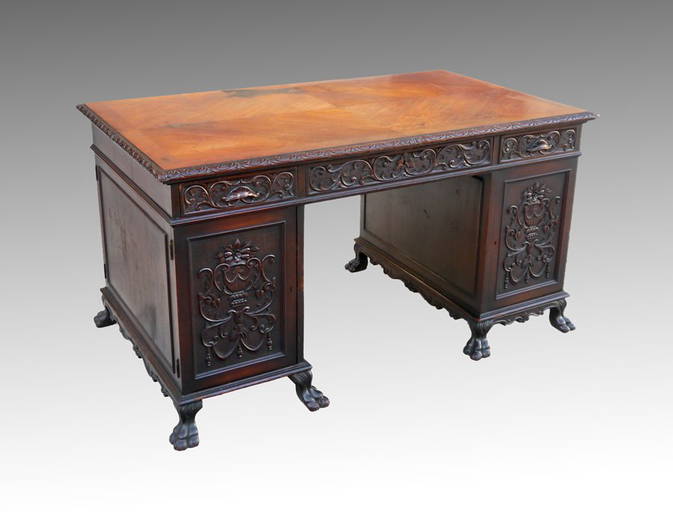 Carved Horner Era Partners Desk