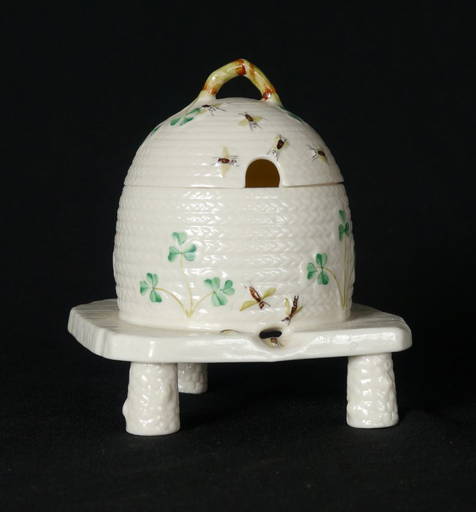IRISH BELLEEK HONEY POT - Jan 25, 2015 | Burchard Galleries Inc in FL