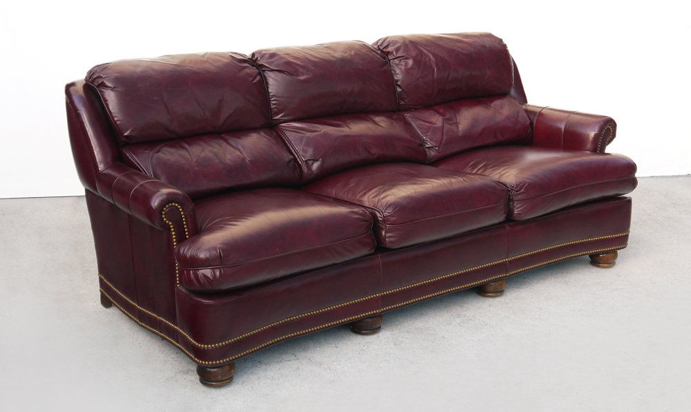 HANCOCK & MOORE LEATHER SOFA