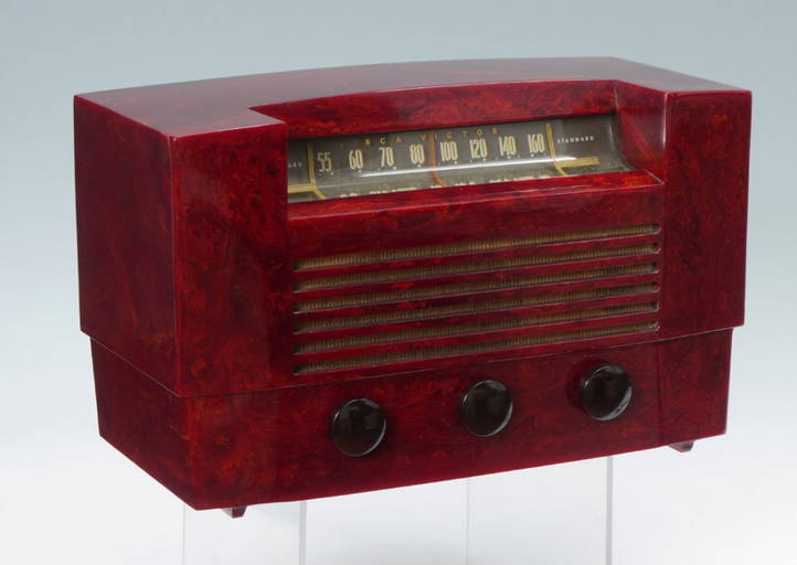 Rca Victor Red Marbleized Catalin Radio 66x8