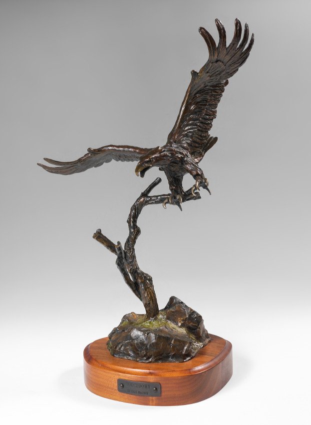 Eagle Bronze Sculpture By Carl Wagner