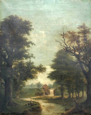 J.r.meeker Painting Fishing By Mill April 1881