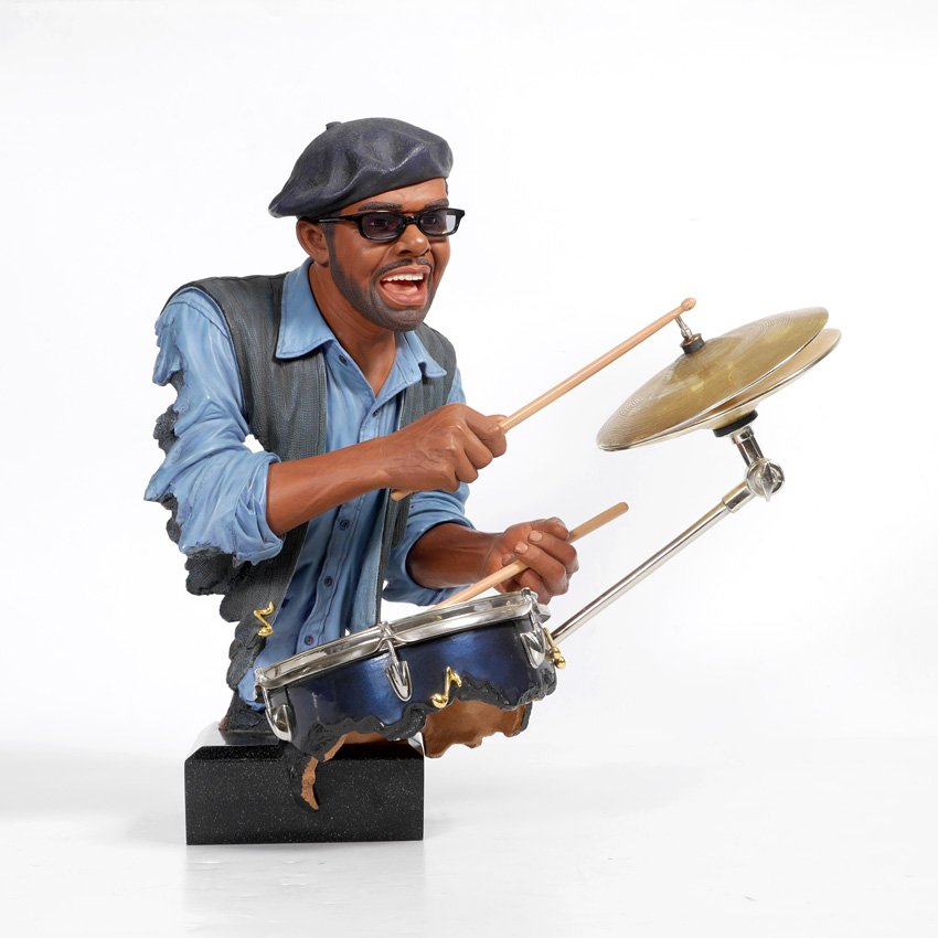 Willitts Designs Cool Cat Jazz Drummer Sculpture