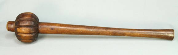 Antique Fiji Throwing War Club Ula Ulu Bush Wood Weapon