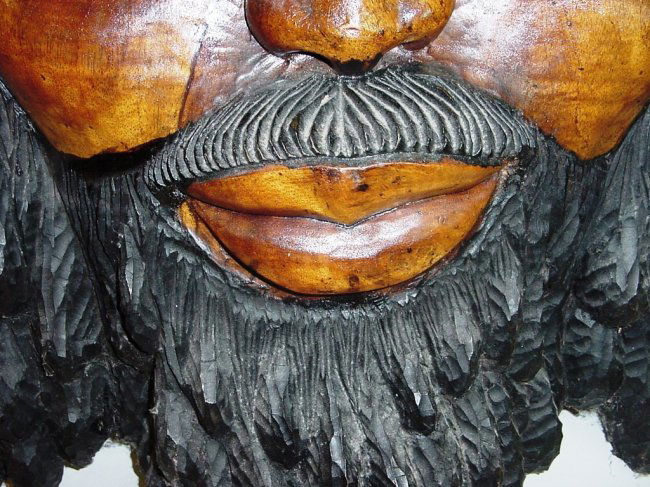 HUGE Authentic Bob Marley Wooden Mask, Jamaica : Lot 227