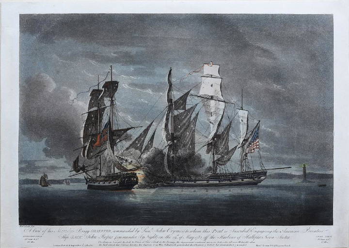 Robert Dodd Engraving Of Battle Of Halifax