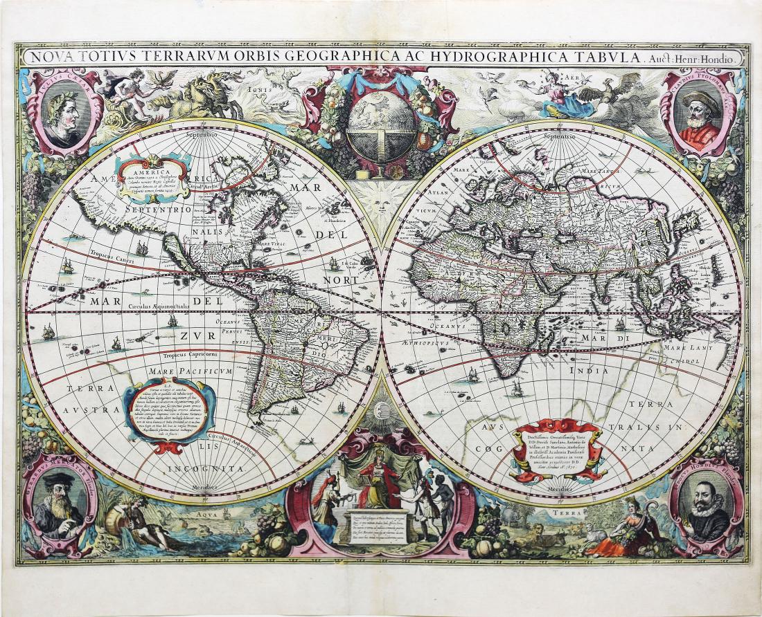Hondius World Map