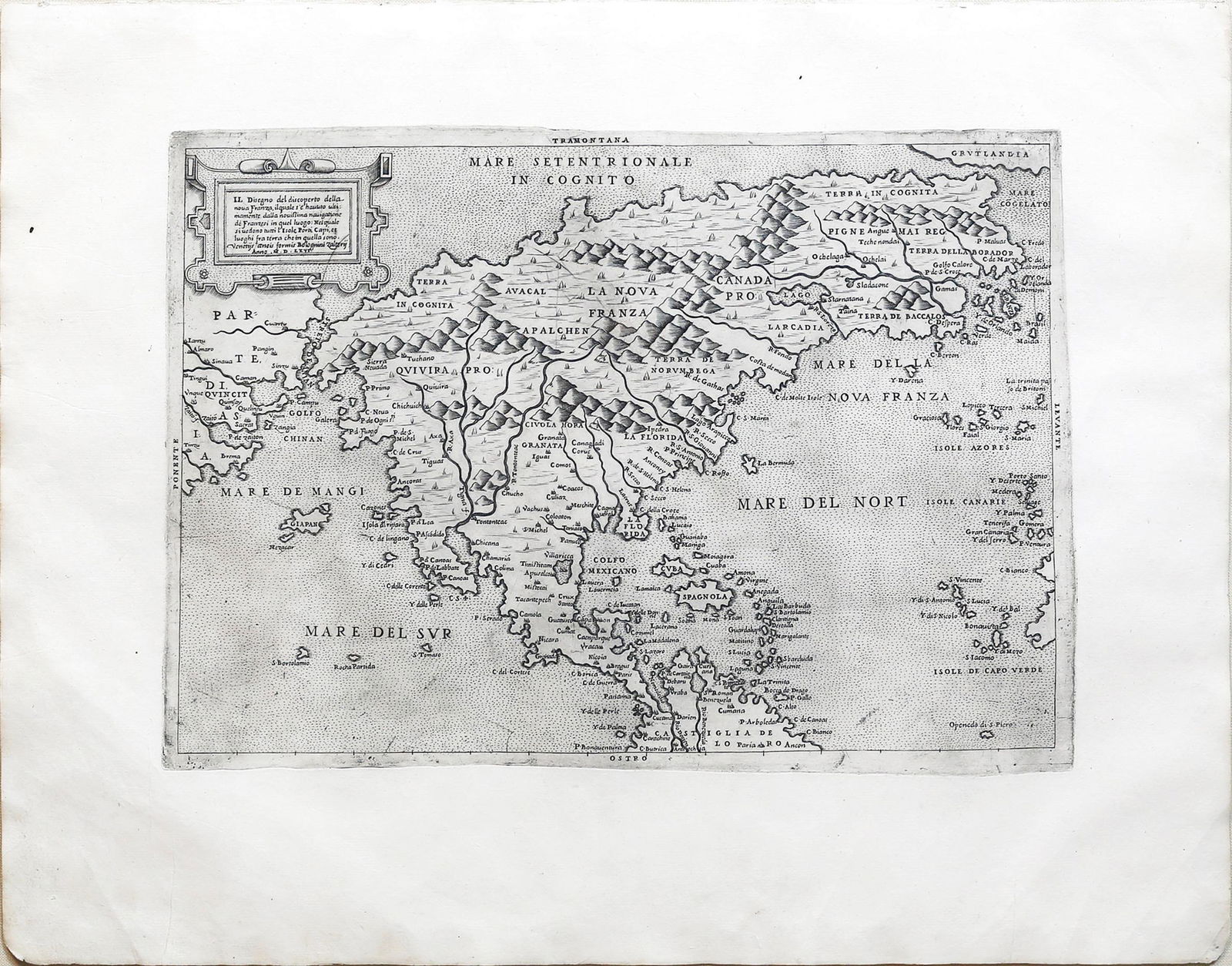 Zaktieri Map of North America 1566 - Jan 25, 2020 | Arader Galleries in NY