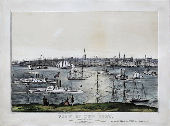 Currier, View Of Ny From Brooklyn Heights