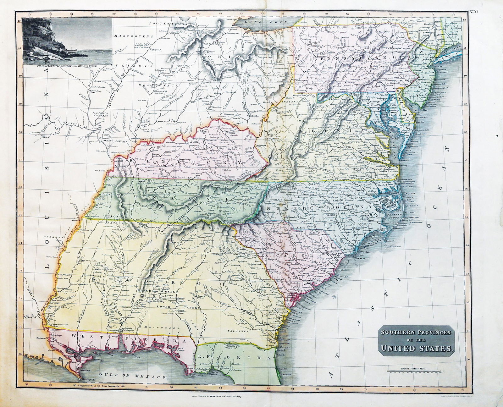 Thomson Map Of The American S.e.